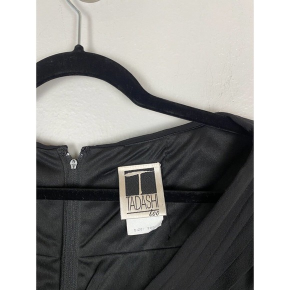 Tadashi Shoji | Tops | Tadashi Shoji Too Black Top Blouse Sheer Sleeves ...